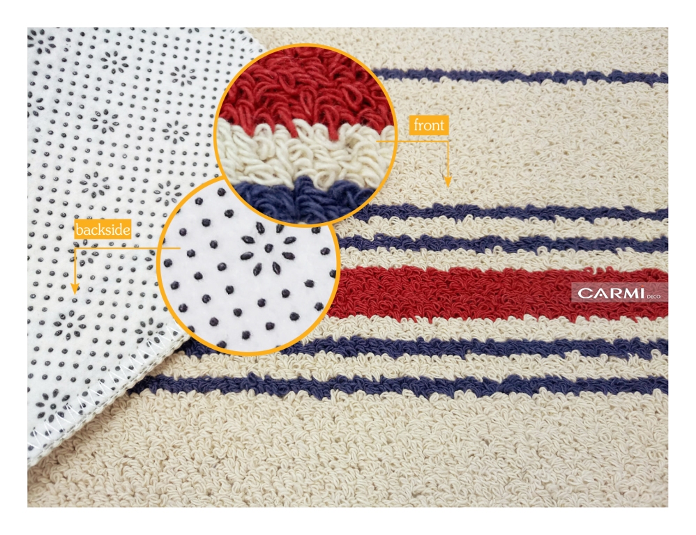 COTTON TUFT MAT : COTTON STRIPE TUFT MAT 100*180CM